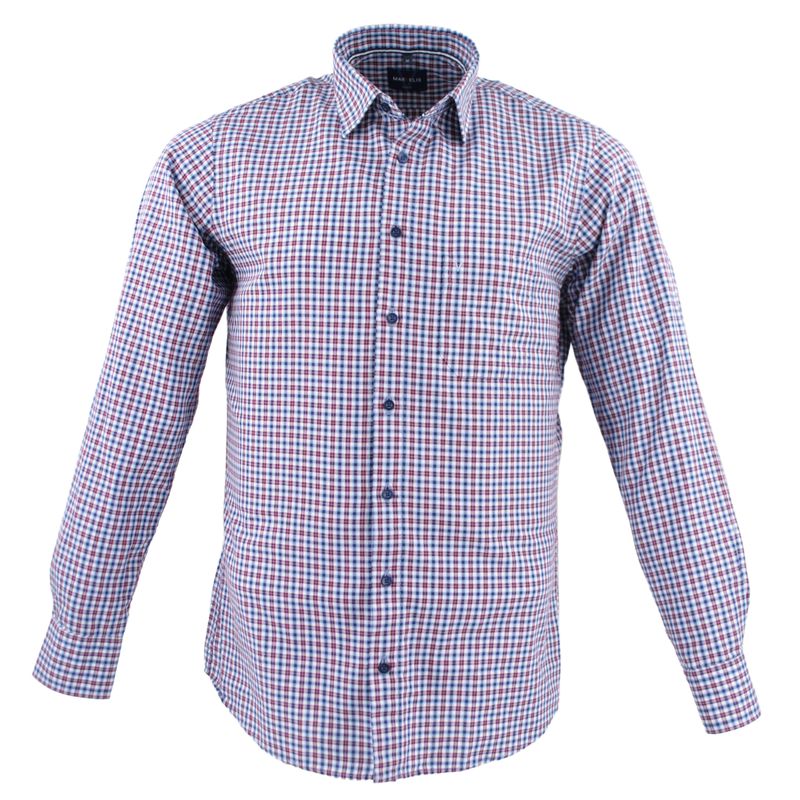 Chemise homme MARVELIS bordeaux/bleu/blanc Modern Fit - Homm & Gars
