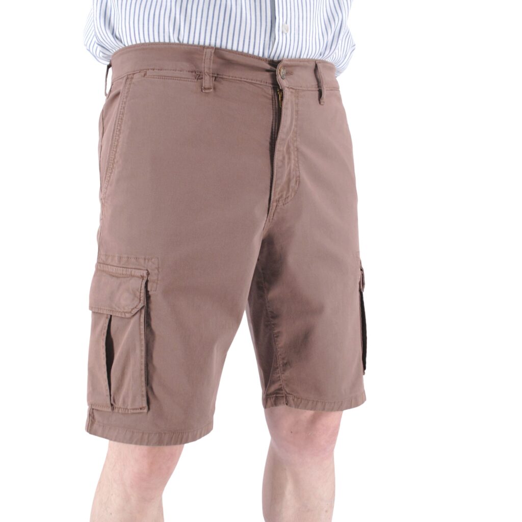Bermuda cargo homme LCDN rose poudré modèle Jacko - Homm & Gars